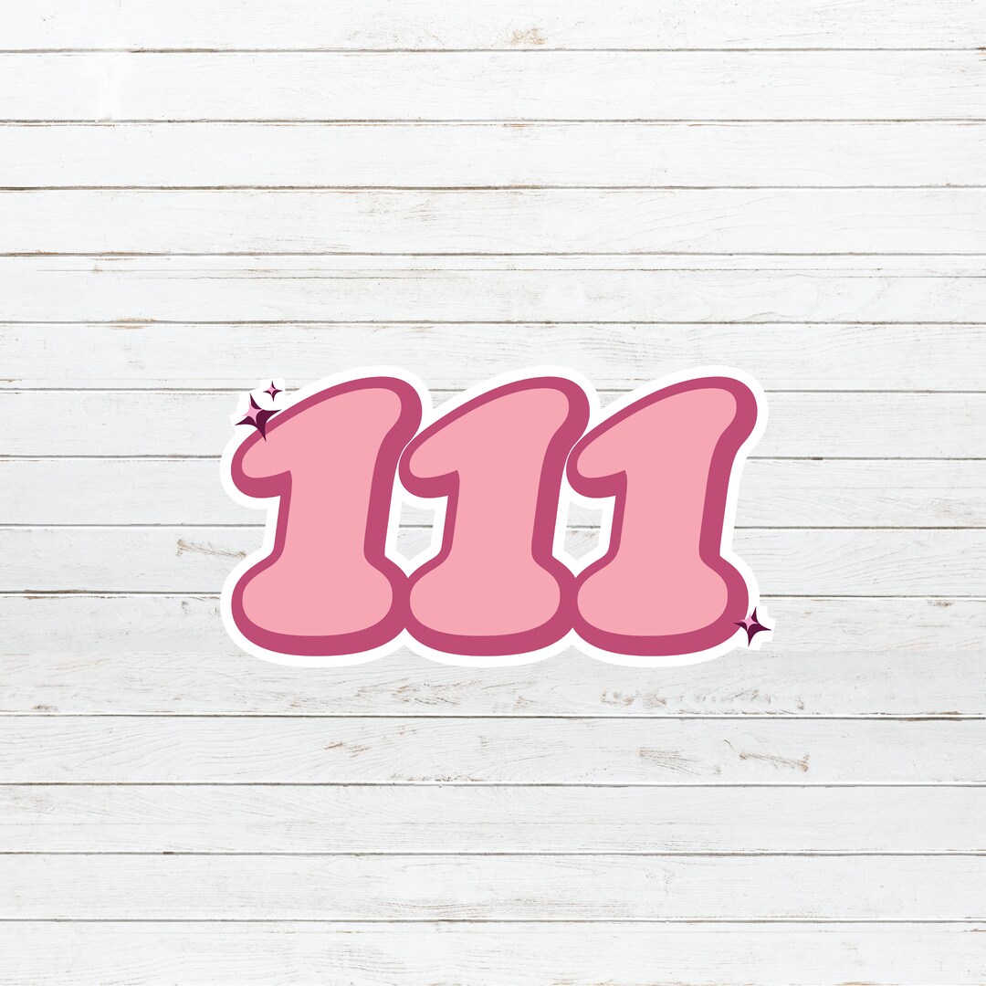 111 Angel Number Sticker, Angel Number, Spirituality, Sticker for ...