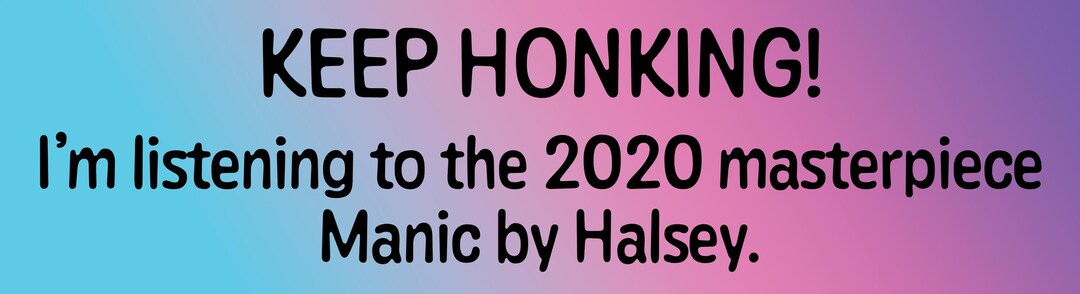 Manic Album Bumper Sticker, Halsey, Pop Girl Lover, Sticker for Car ...