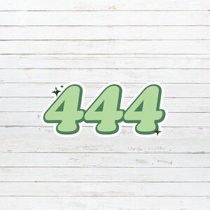 444 Angel Number Sticker, Angel Number, Spirituality, Sticker for ...