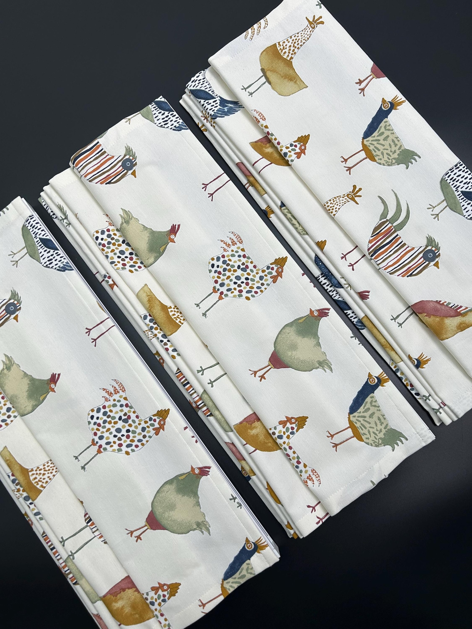 Playful Chicken Print Roman Blind – Handmade Farmhouse Window Covering ...