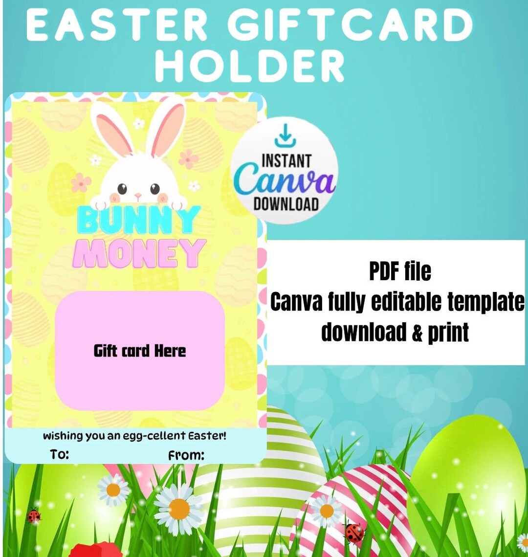 Printable Easter Gift Card Holders - Etsy