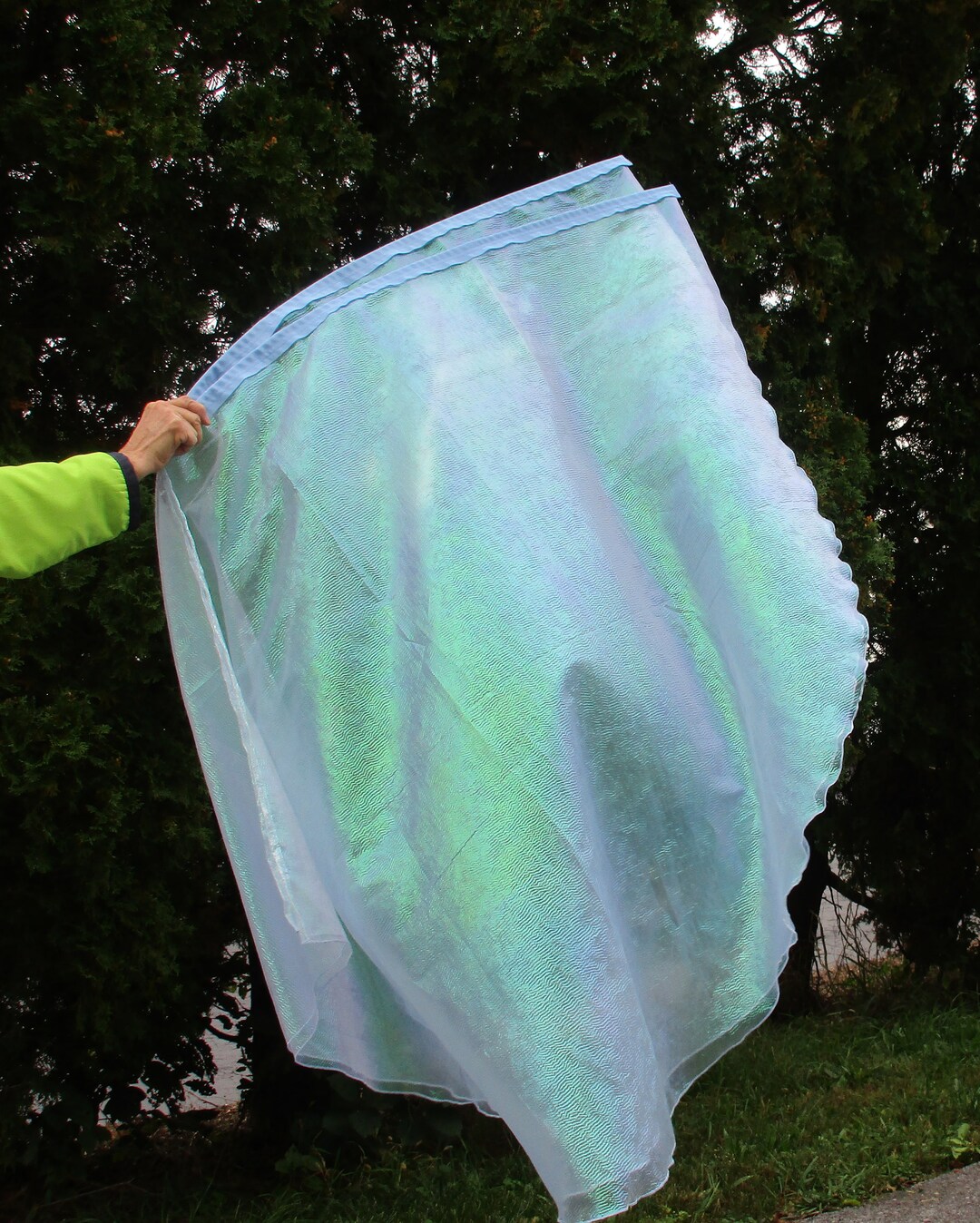 Worship Flag With Flex Rod, Shimmering Light Set of 2 Blue Iridescent ...