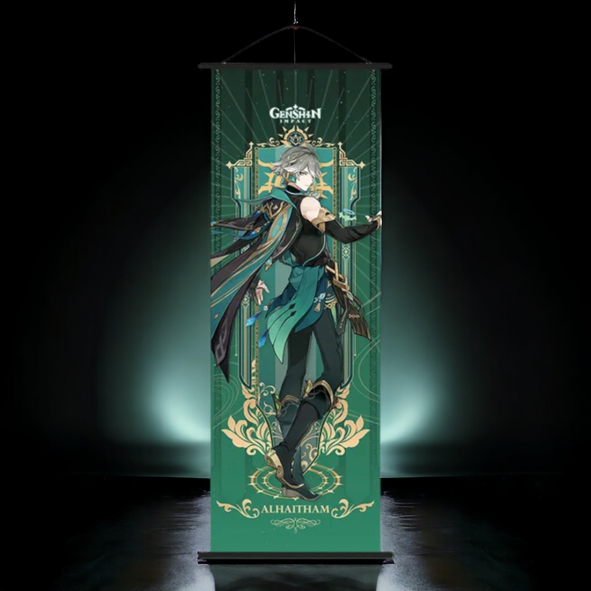 Anime Poster Genshin Impact Hutao Dehya Scroll Canvas Hanging Painting ...