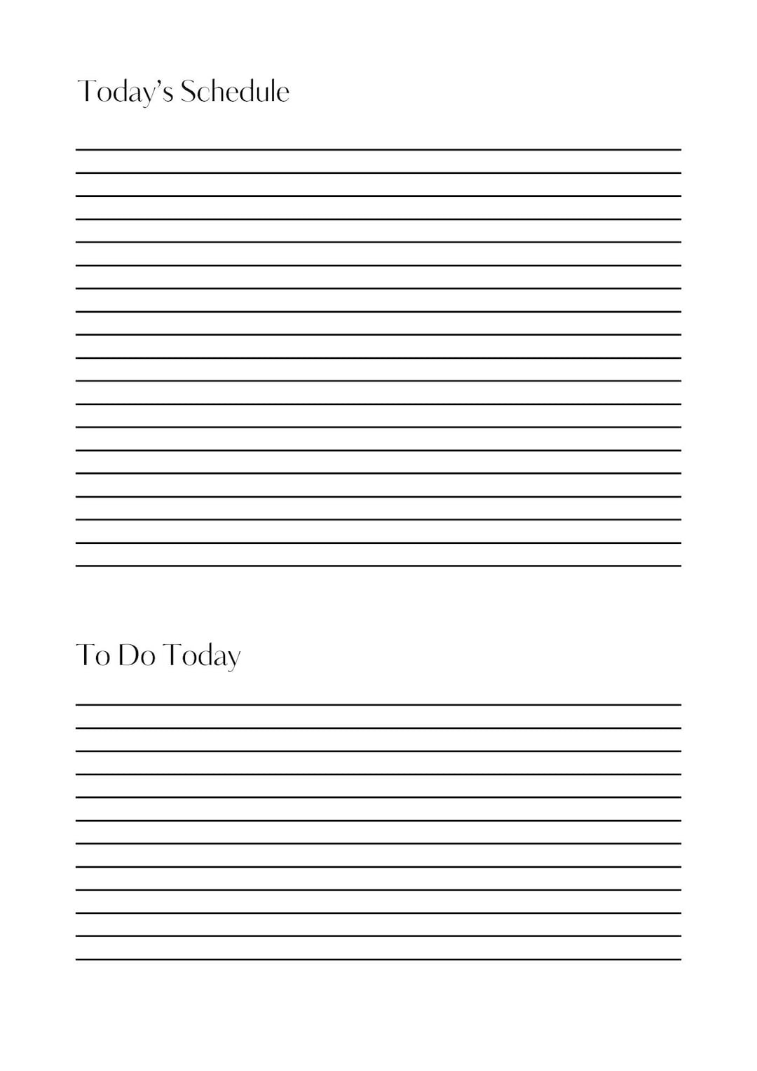 Simple To-do List (horizontal) - Etsy