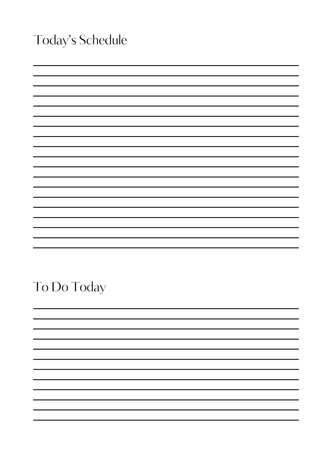 Simple To-do List (horizontal) - Etsy