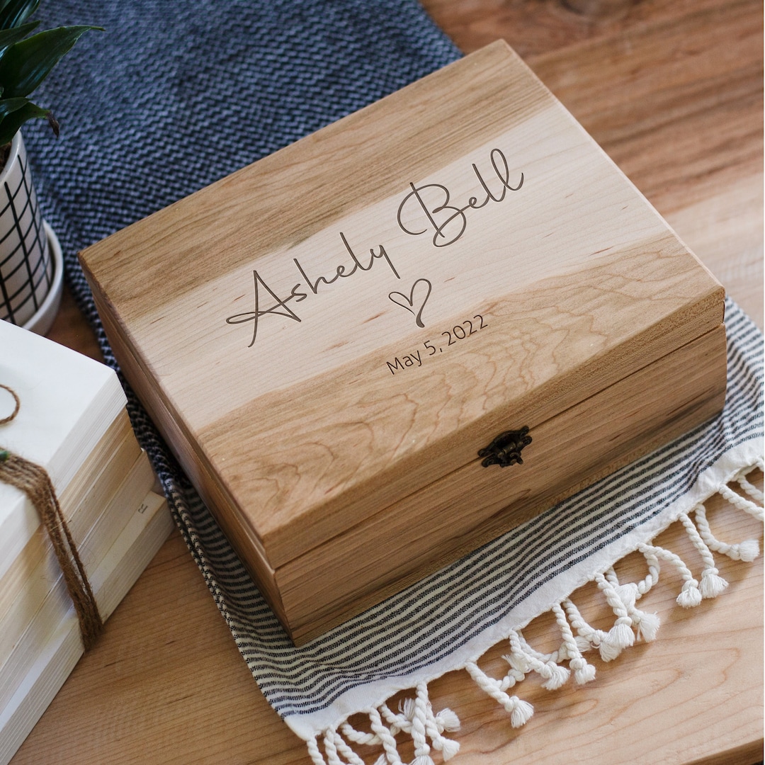 Personalized Baby Keepsake Box, Memory Gift Box, Baby Shower Gift, Baby ...