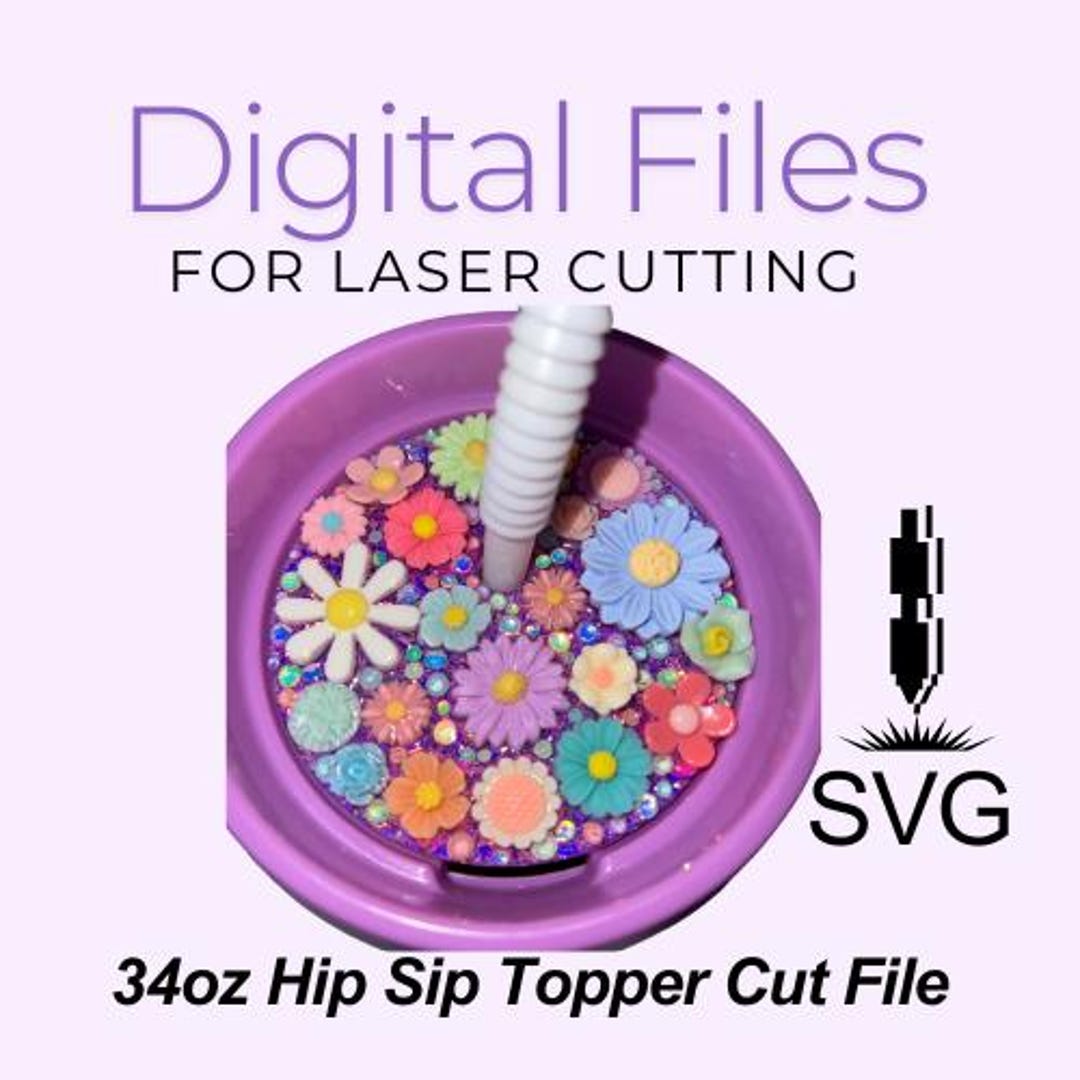 34oz Hip Sips Acrylic Blank Topper Cut File Trucker Mugs - Etsy