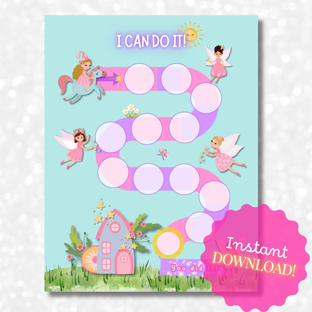 Princess Reward Chart, Printable Potty Training Chart for Toddlers ...