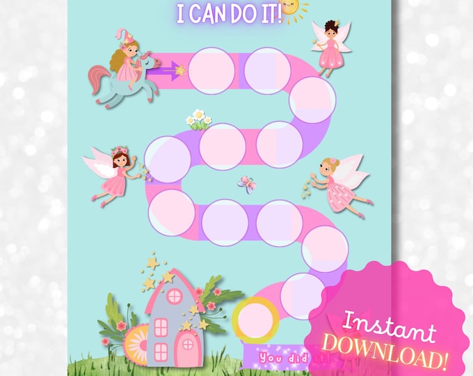 Printable Fairies Reward Chart | Behavior Chart | Daily Chore Chart ...