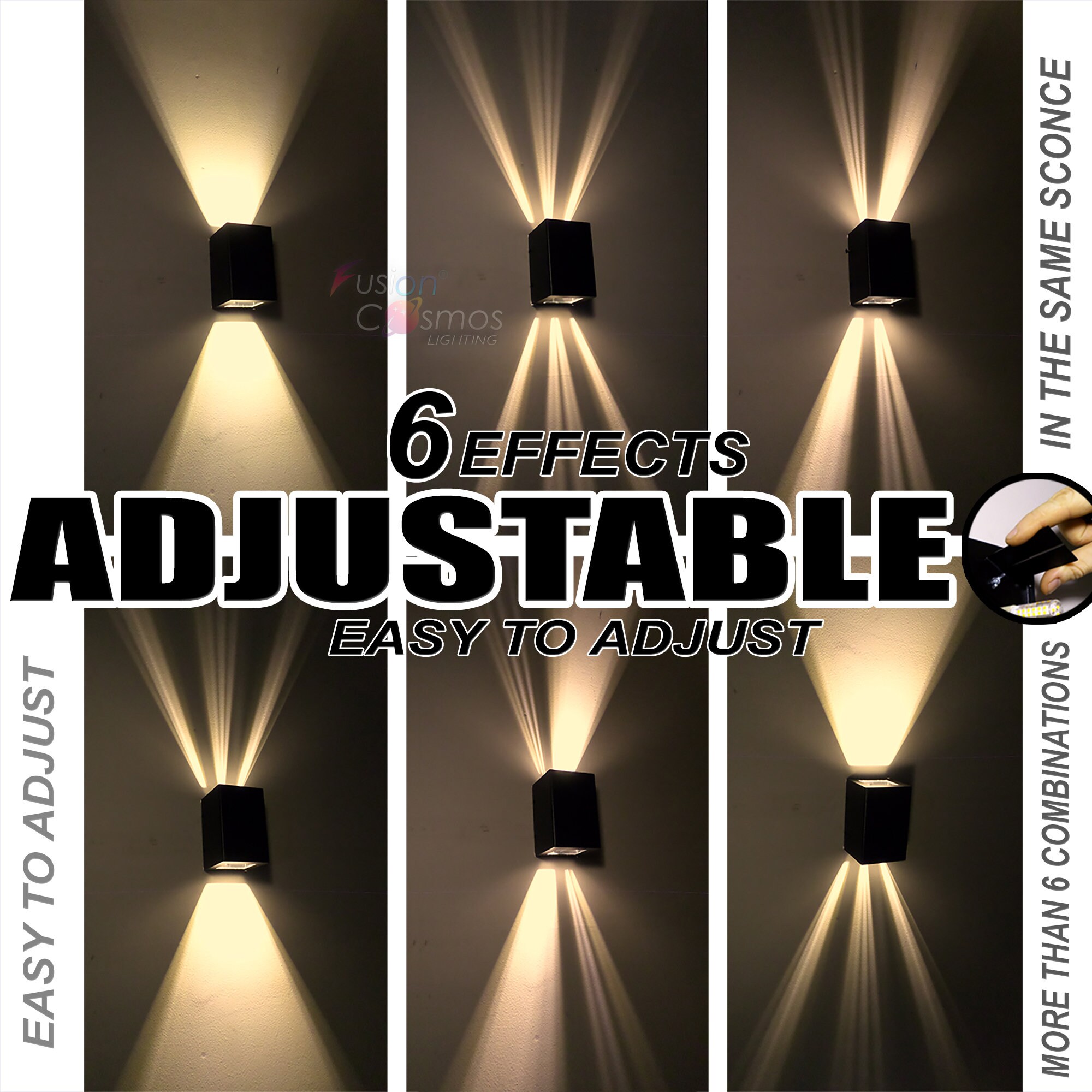 Laser-like Trident Effect Wall Sconce Outdoor Light Lamp - With 6 ...