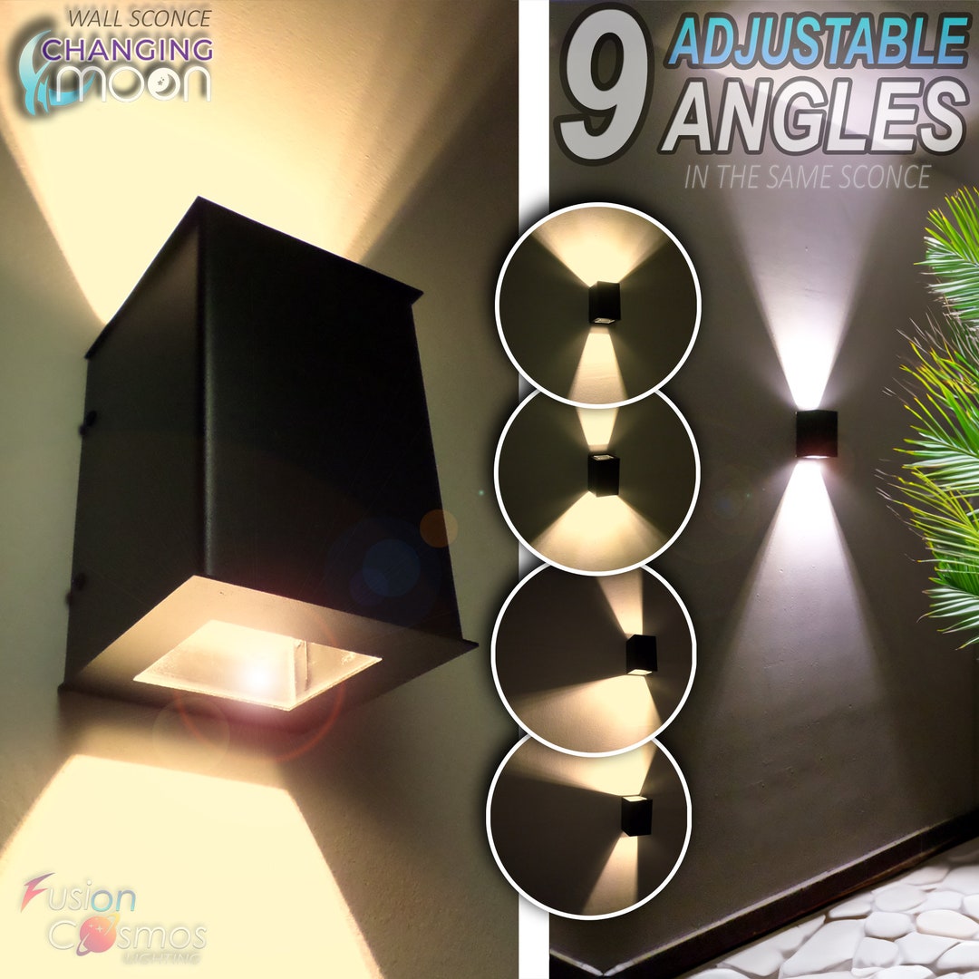Adjustable 9 Angular Positios Sconce Outdoor/indoor Light Beam Wall ...