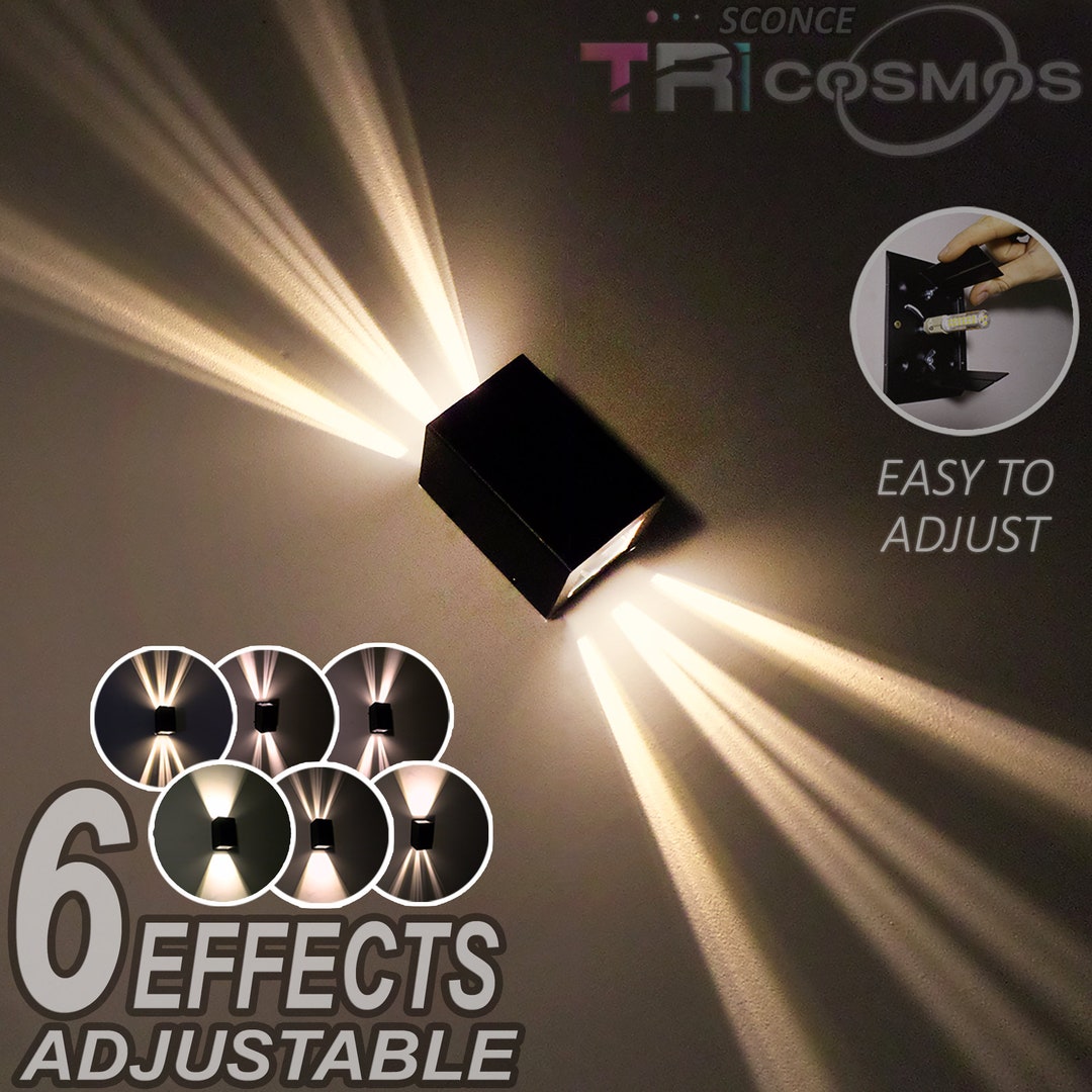 Laser-like Trident Effect Wall Sconce Outdoor Light Lamp - With 6 ...