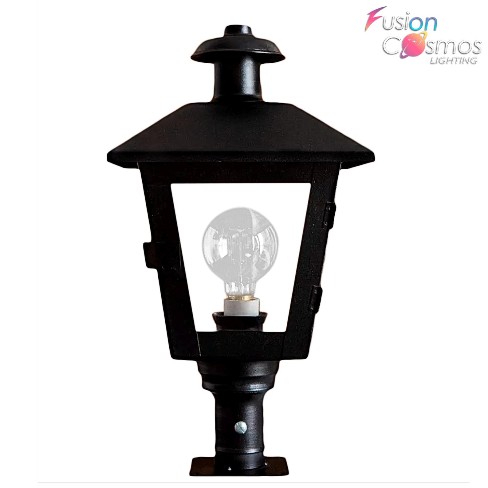 Colonial Outdoor Post Light Fixture, Antique Farmhouse Pillar Lantern ...