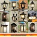 Colonial Outdoor Post Light Fixture, Antique Farmhouse Pillar Lantern ...