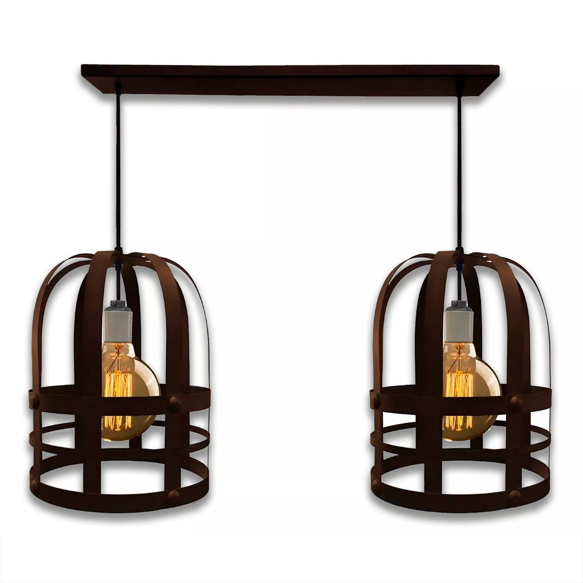 Ancient Medieval Style Iron Double Pendant Light European Middle Ages ...