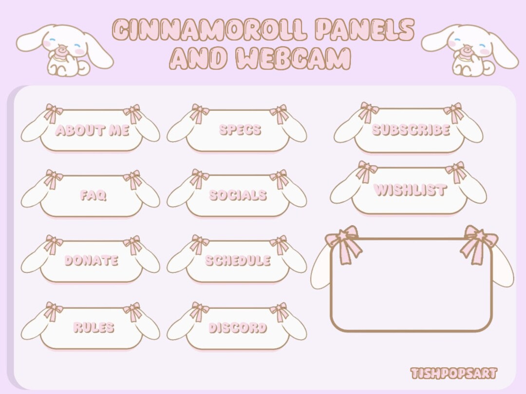 10x Cute Puppy Twitch Panels & Webcam Overlay cinnamon Puppy Custom ...