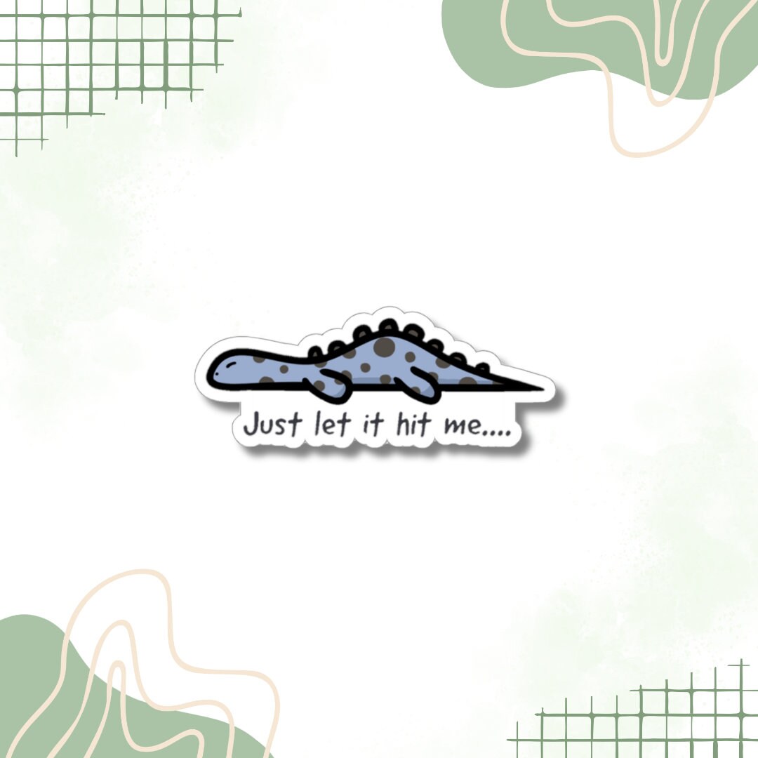 Funny Dinosaur Meteor Sticker for Laptops, Water Bottles, Notebooks ...