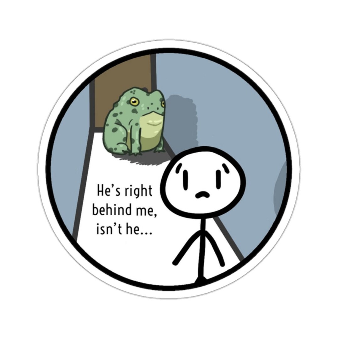 Funny Large Frog Meme Sticker for Laptops, Water Bottles, Journals ...