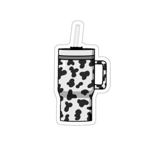 Cow Print Cup Sticker, for Laptops, Water Bottles, Journals, Etc. - Etsy