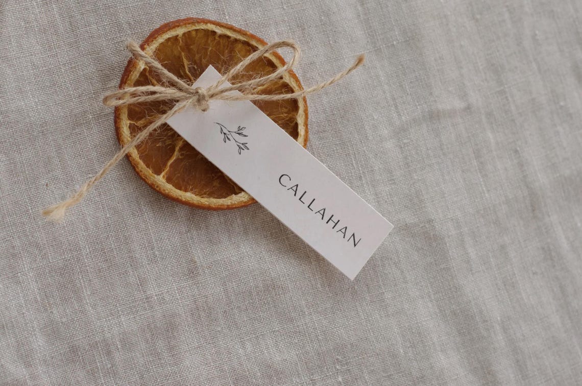 Skinny Name Card CANVA Template | Place Card | Event Place Card | Gift ...