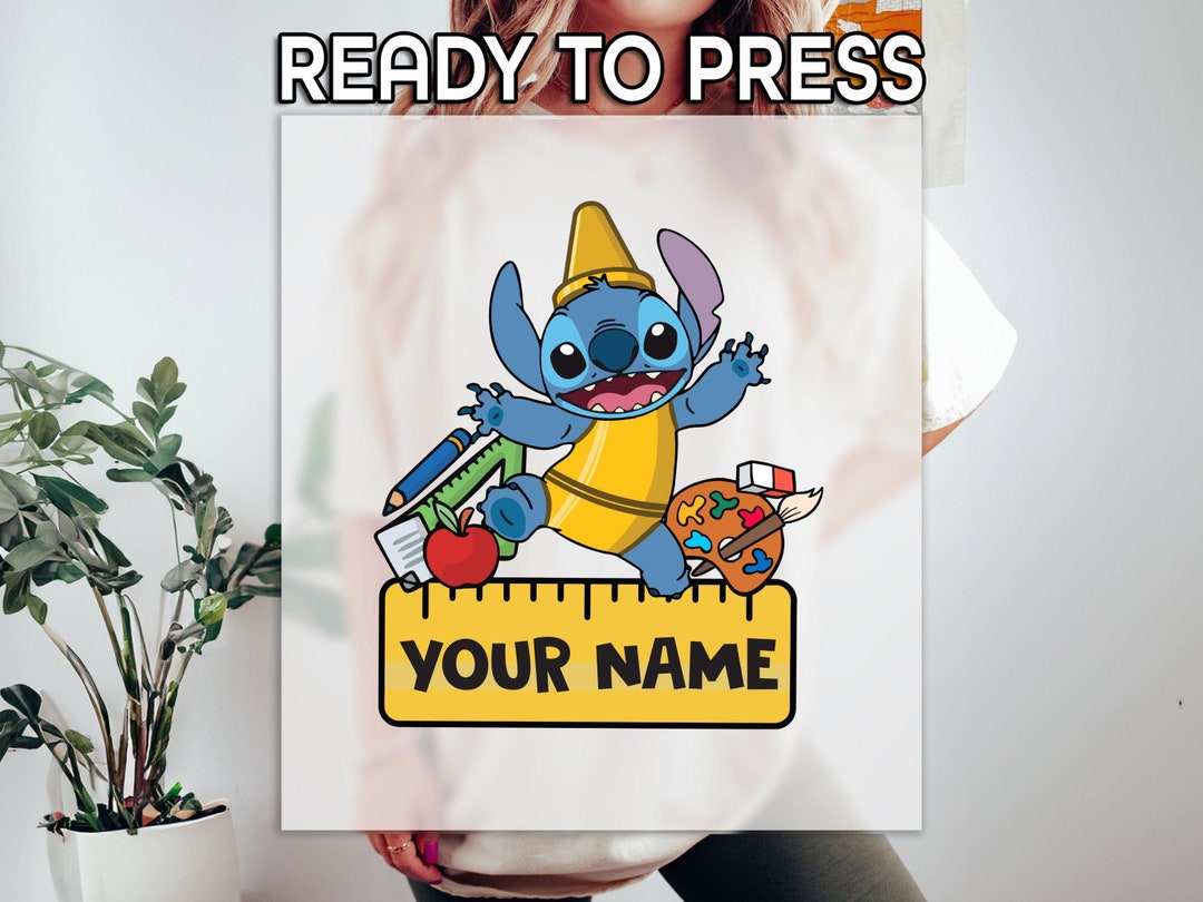Stitch Custom Name Ready to Press DTF, Disney Stitch Print, Heat Press ...