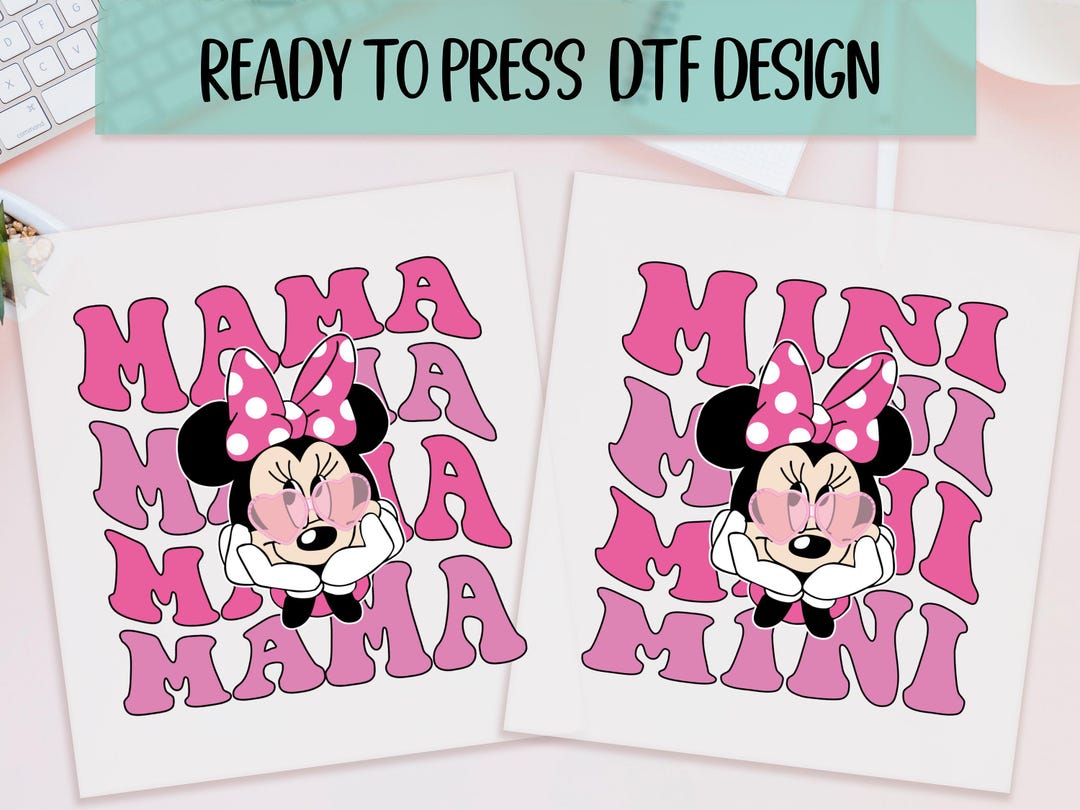 Minnie Mouse Ready to Press DTF, Mama Minnie Print, Heat Press DTF ...