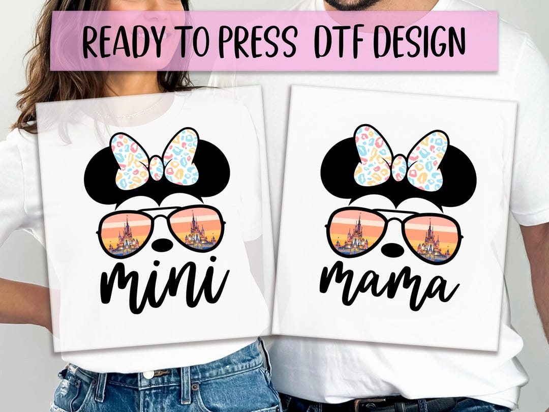 Minnie Mouse Ready to Press DTF Transfer, Disney Mini Print, Heat Press ...