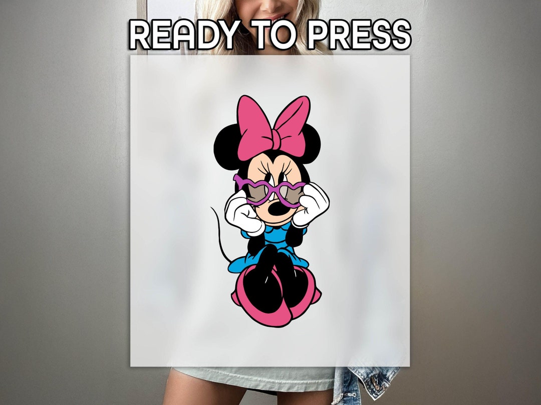 Disney Minnie Mouse Ready to Press DTF, Cute Minnie Print, Heat Press ...