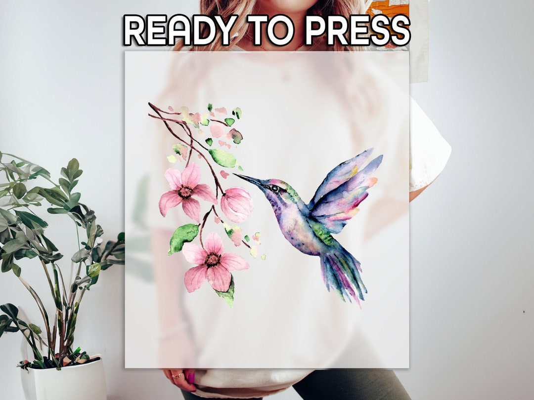 Hummingbird Ready to Press DTF, Spring Birds Print, Heat Press DTF ...