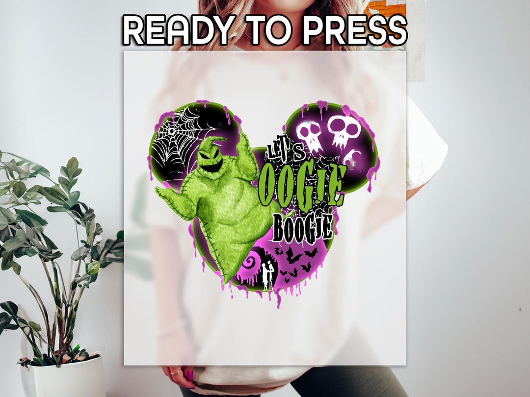 Creepy Oogie Boogie DTF Transfer, Mickey Head Spooky Halloween Ghost ...