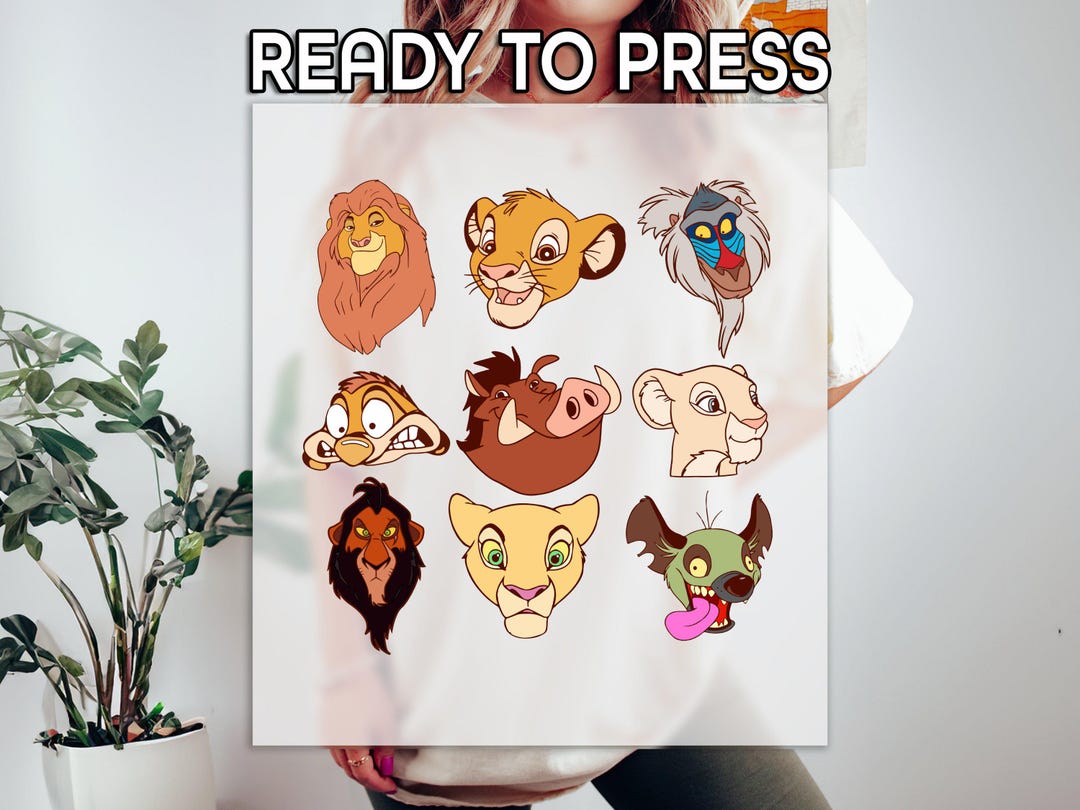 Disney Simba Ready to Press DTF, Lion King Print, Heat Press DTF ...