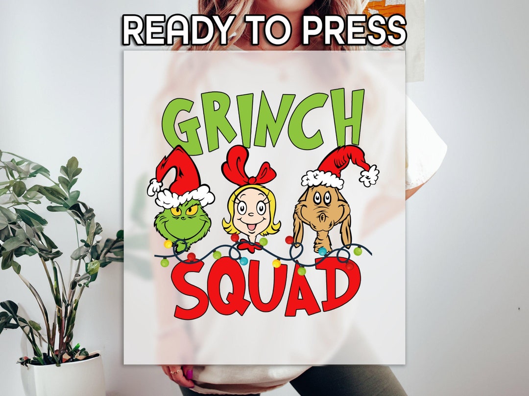 Grinch Squad Ready to Press DTF, Grinchy Crew Party Print, Heat Press ...