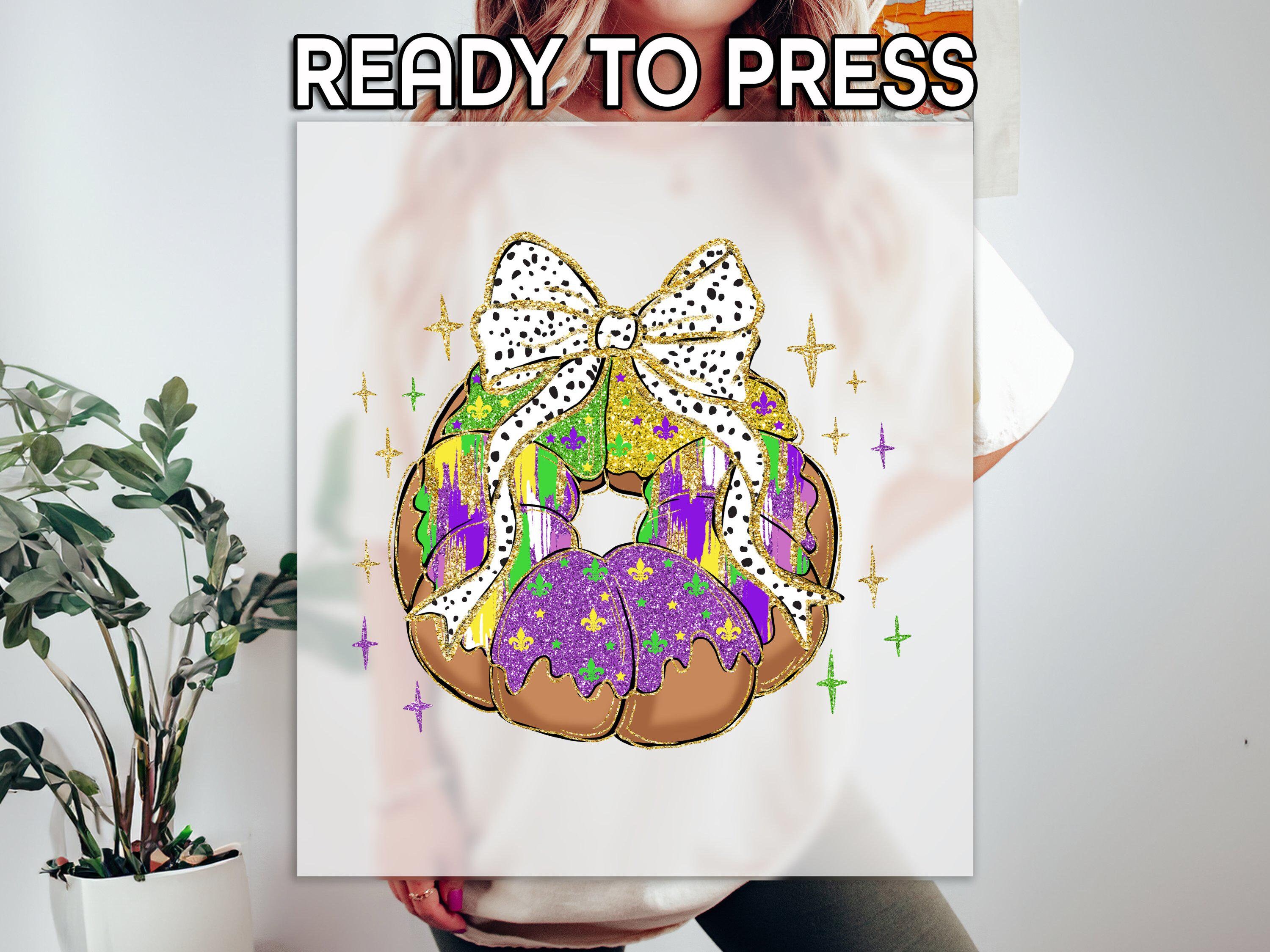 King Cake Ready to Press DTF, Dalmatian Coquette Print, Heat Press DTF ...