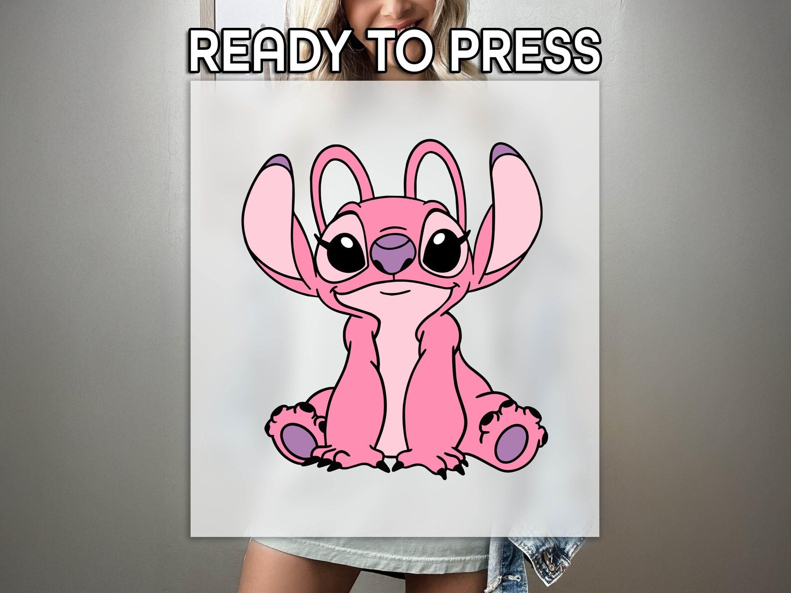 Disney Pink Stitch Ready to Press DTF, Stitch Lover Print, Heat Press ...