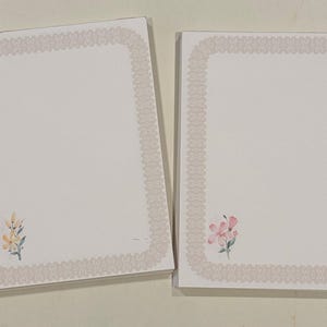 Cute Lace Print Handbound Notepads Floral Notes Coquette Stationery ...