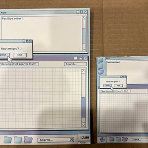 90's Desktop Inspired Handbound Notepads - Etsy