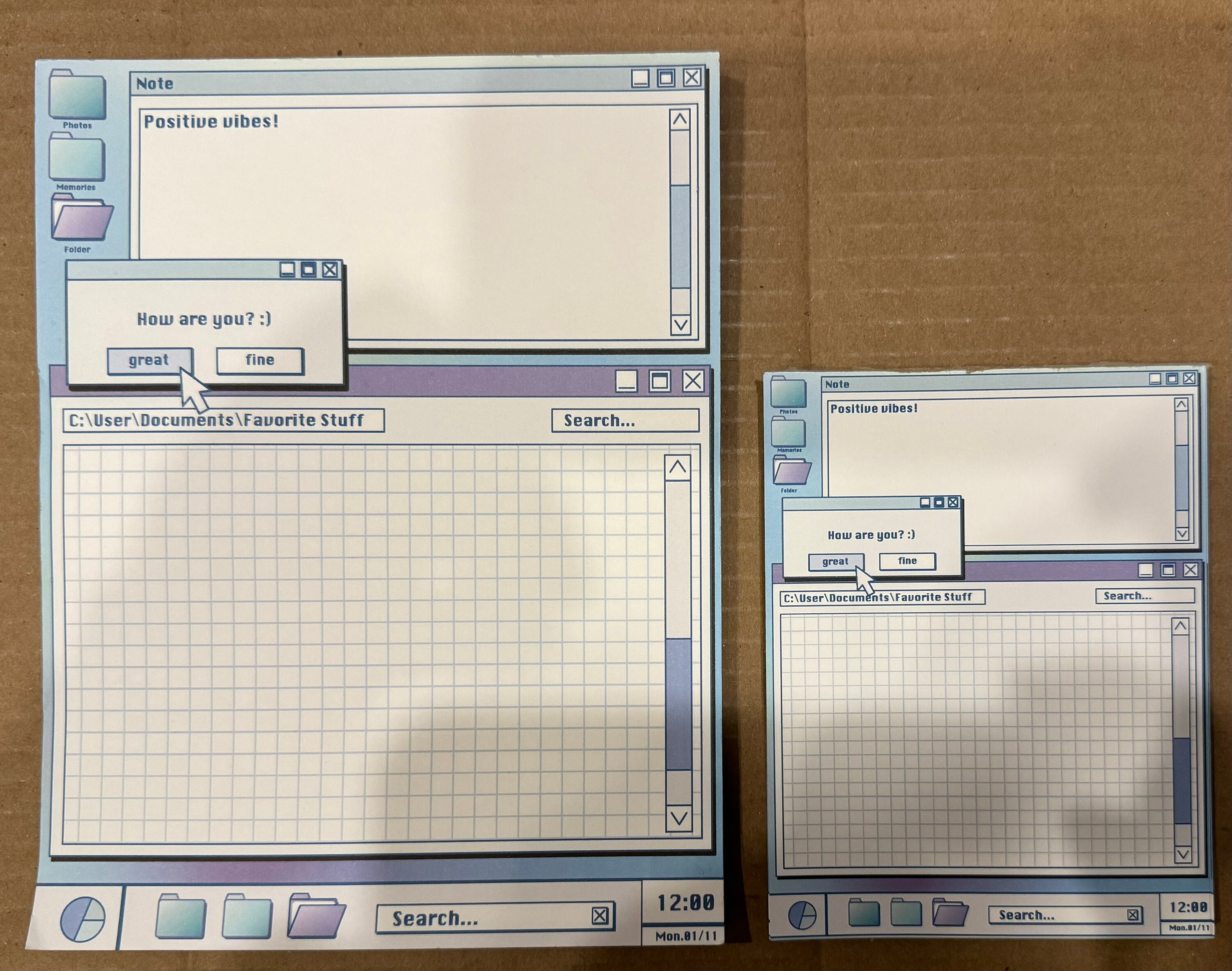 90's Desktop Inspired Handbound Notepads - Etsy