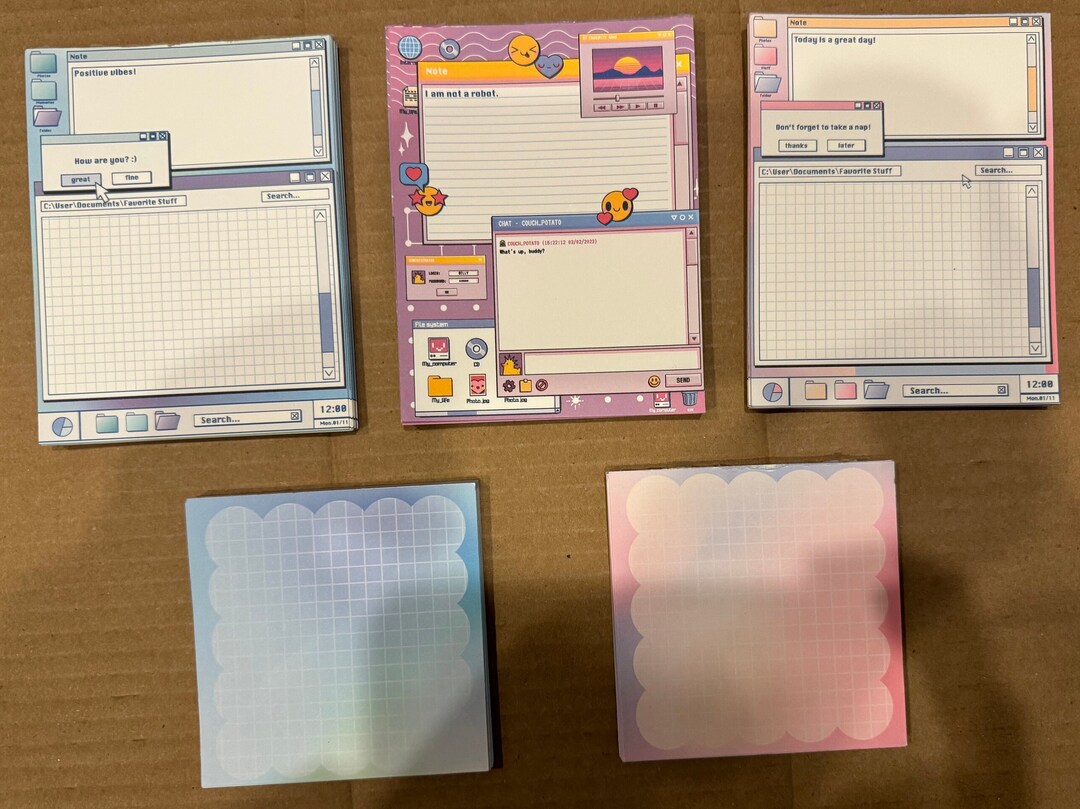 90's Desktop Inspired Handbound Notepads - Etsy