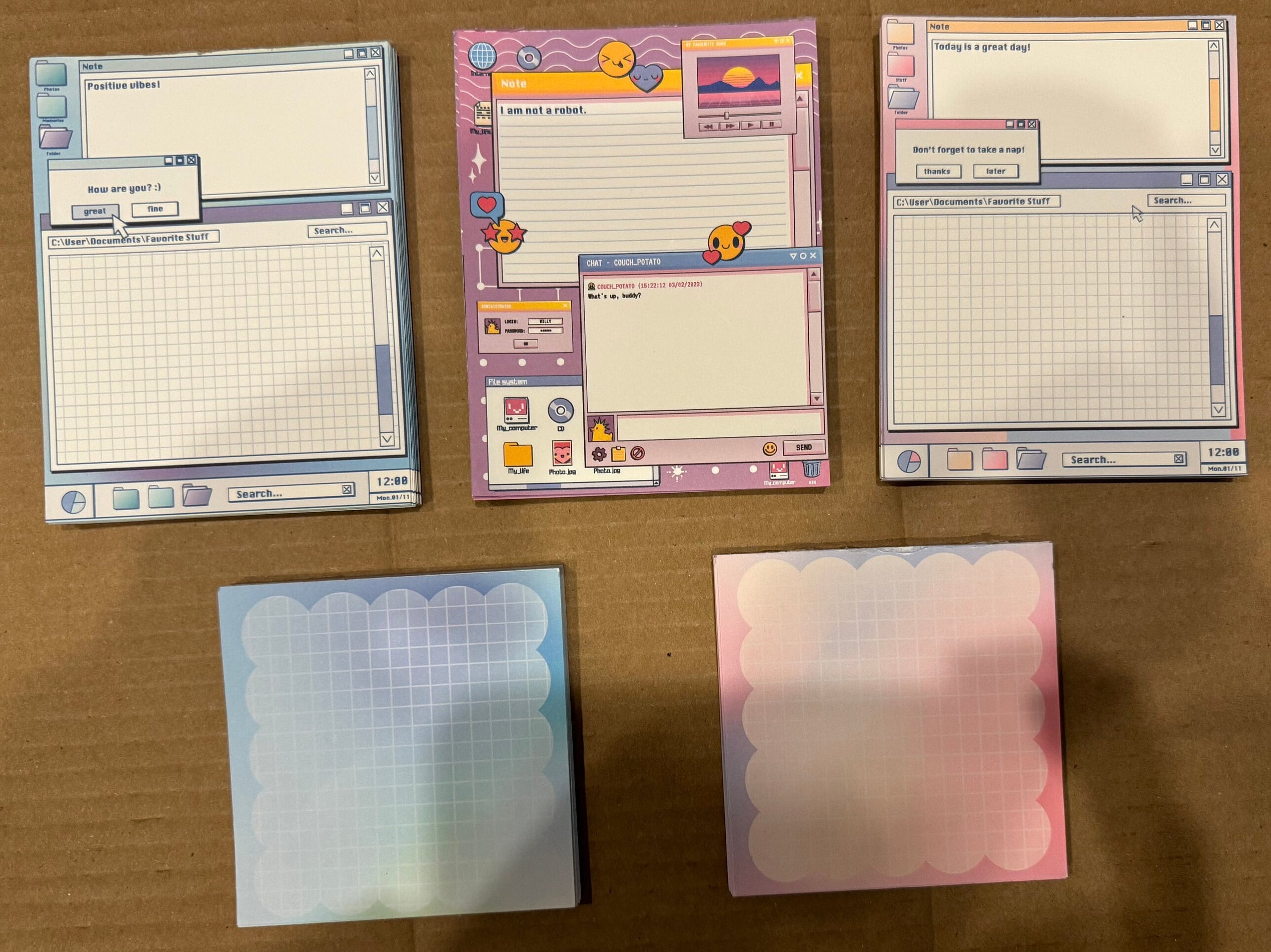 90's Desktop Inspired Handbound Notepads - Etsy