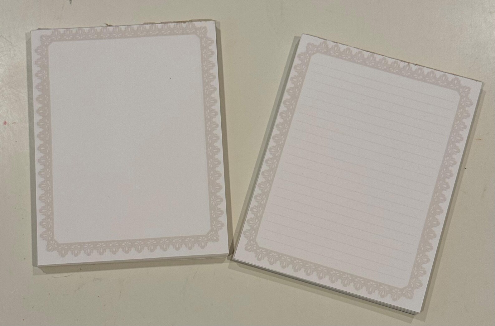 Cute Lace Print Handbound Notepads Floral Notes Coquette Stationery ...