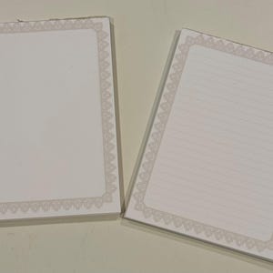 Cute Lace Print Handbound Notepads Floral Notes Coquette Stationery ...