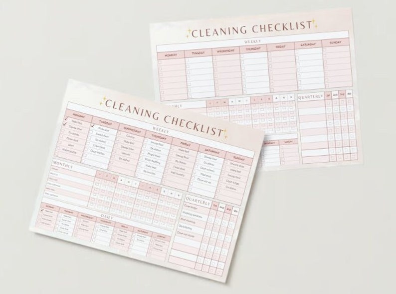 Editable Checklist Chore Checklists Template Checklist Schedule Check ...
