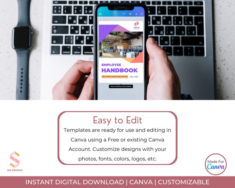 Canva Human Resources HR Templates Employee Handbook Professional ...