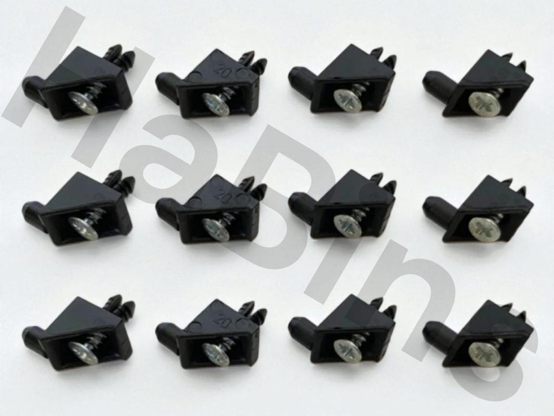 IKEA KOMPLEMENT Shelf Support Pins – Black Brackets for PAX Wardrobe ...