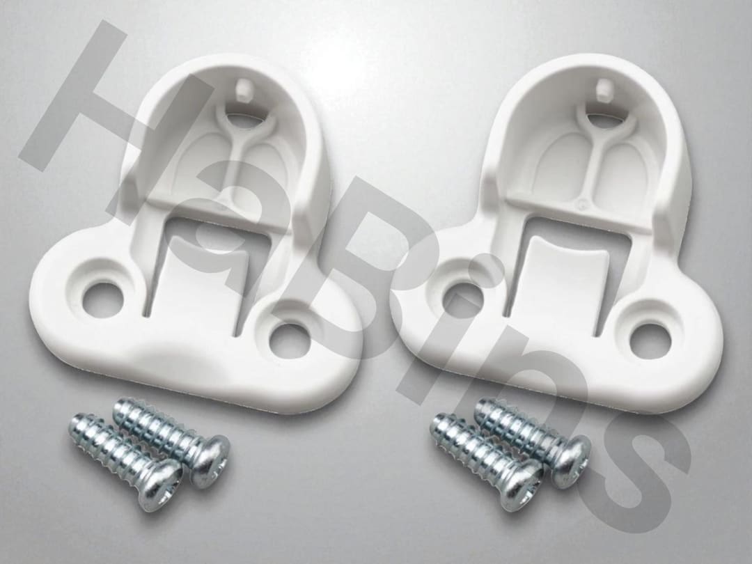2x Ikea PAX Wardrobe Rail Brackets White – 130527 + 4x Screws (100325 ...