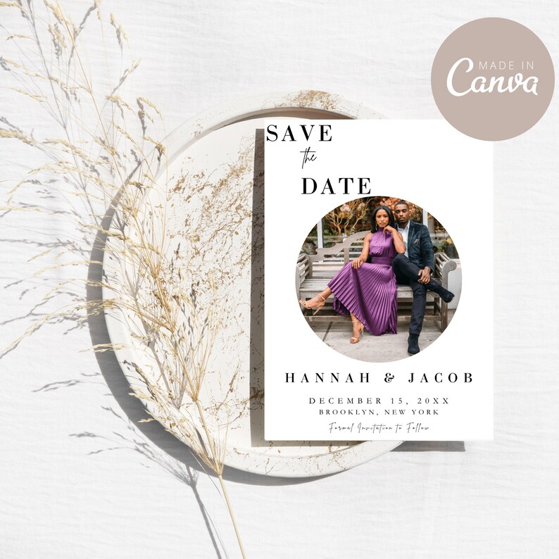Minimalist Save the Date Template Elegant Save the Date Invite Modern Save the Date Simple Save ...