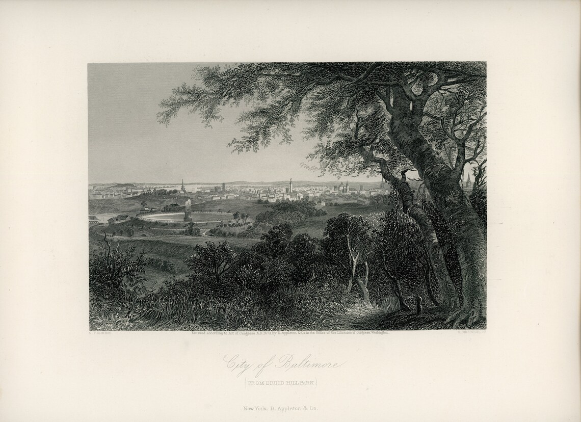 City of Baltimore: High Resolution 600 DPI 24 Bit Scan of an Original ...