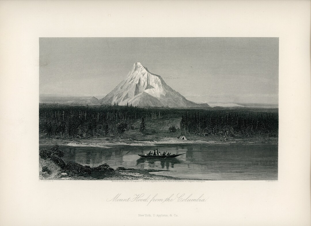 Mount Hood: This is a 16 " X 20" Metal Art Reproduction of a ...