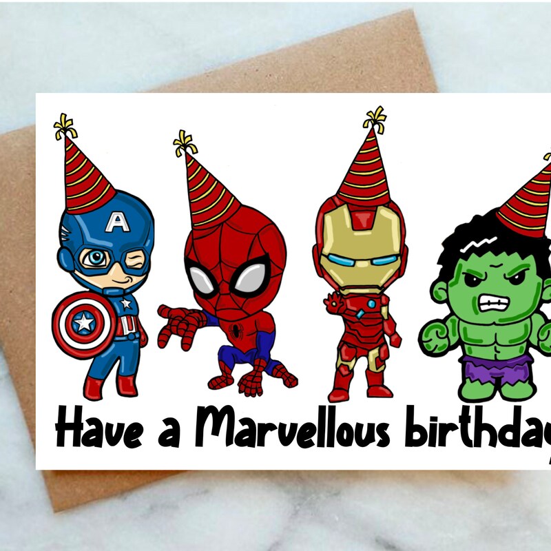 Superhero Cards - Etsy