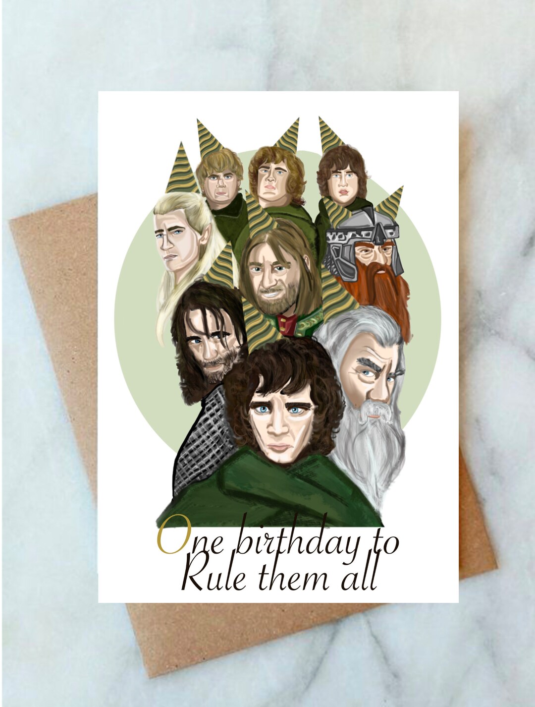 One Birthday to Rule Them All, Lord of the Rings Inspired Birthday Card ...